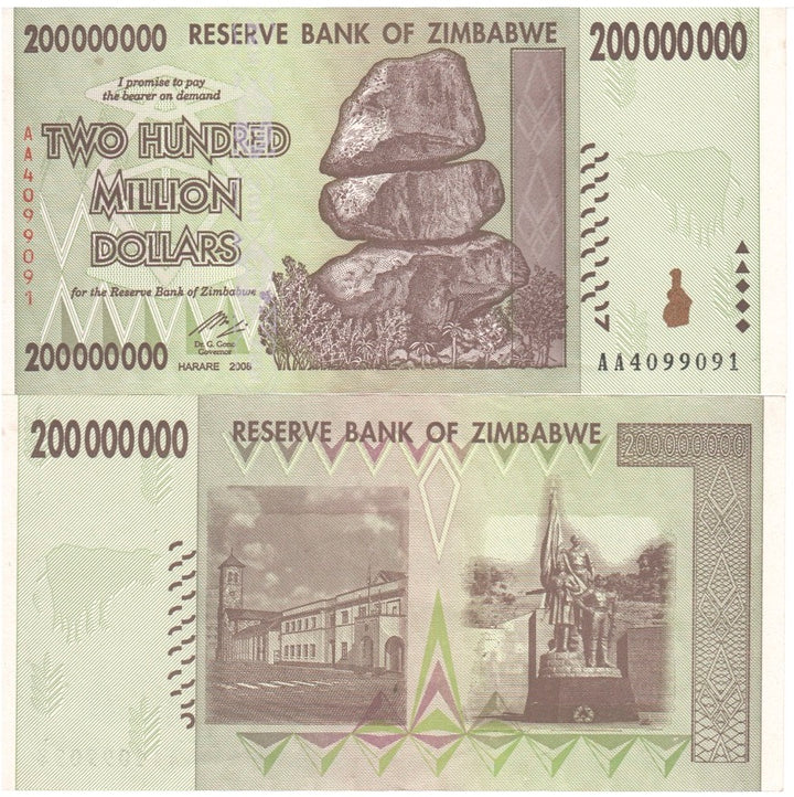 Zimbabwe Currency & Banknotes | Zimbabwe World Notes
